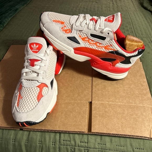 adidas | Shoes | Adidas X Fiorucci Womens Falcon White Shoes | Poshmark